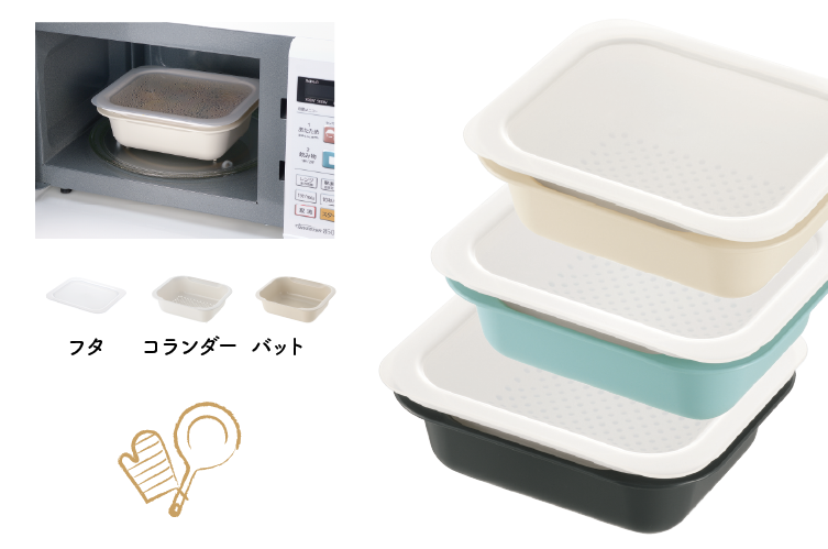 Recipe ea Colander & Bat Rectangle Easy - Richell LIFE+ [Official]